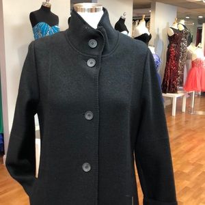 geiger | Jackets & Coats | Womens Boiled Wool Black Long Coat | Poshmark